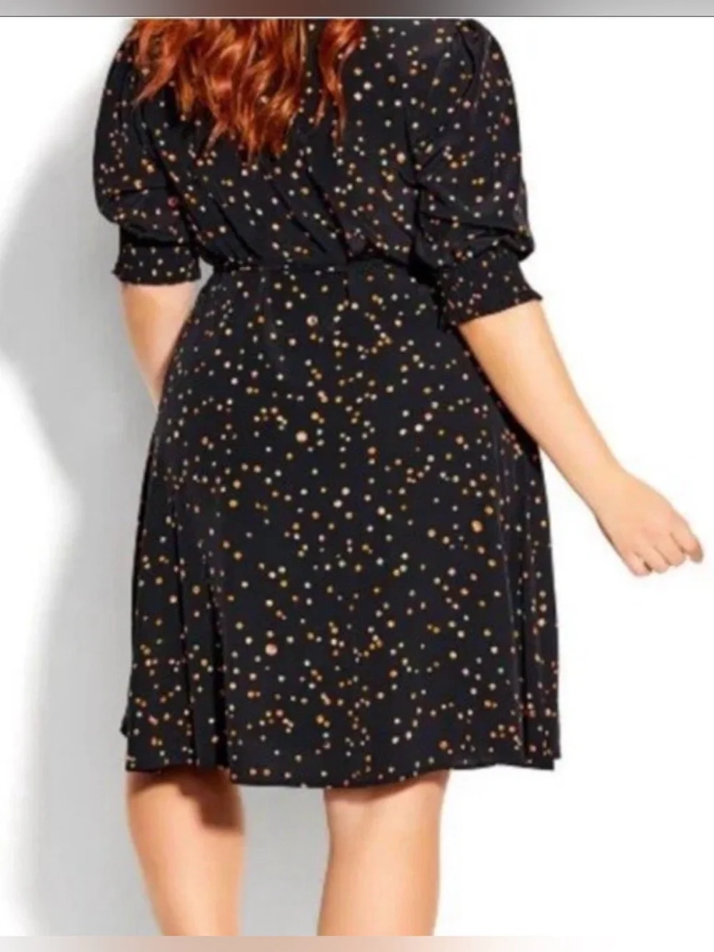 City Chic | Dresses | City Chic Prism Puzzle Dot Print Faux Wrap Dress ...